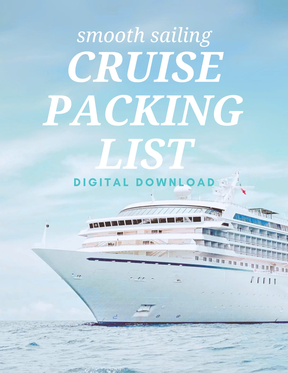Smooth Sailing Checklist - A Digital Cruise Packing List Template – 30A ...