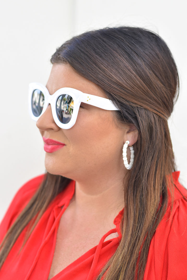 Retro White Sunnies – 30A Mama